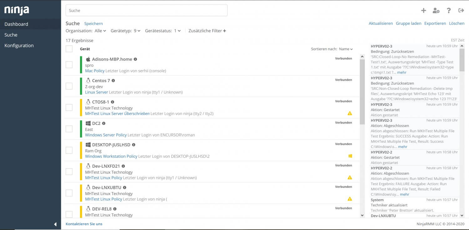 NinjaRMM - RMM Funktionen für moderne MSP's und IT-Departments - NinjaOne
