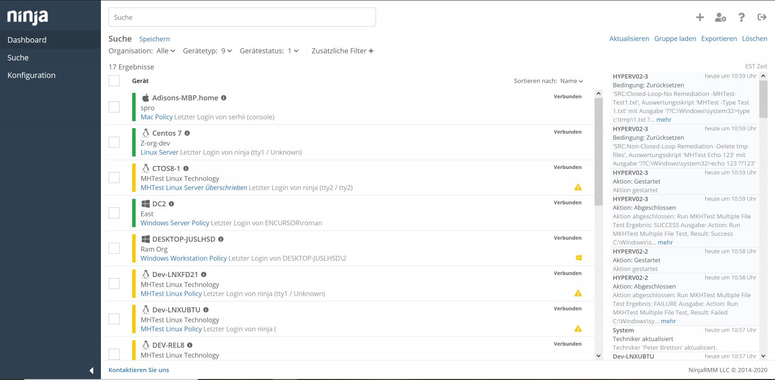 NinjaRMM - RMM Funktionen für moderne MSP's und IT-Departments - NinjaOne