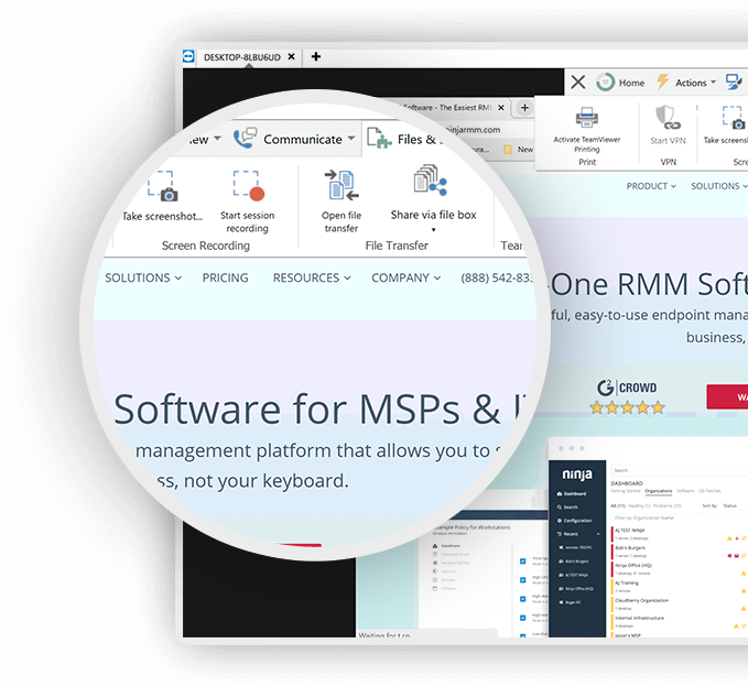 Software desktop remoto rapido e sicuro - NinjaOne