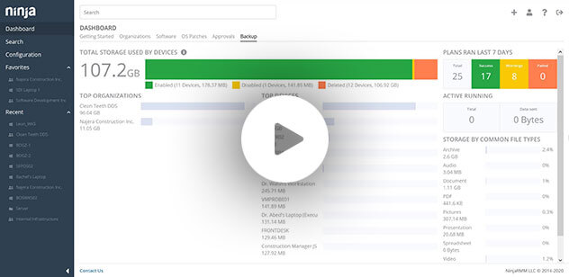 Demostración gratuita de la copia de seguridad - NinjaOne