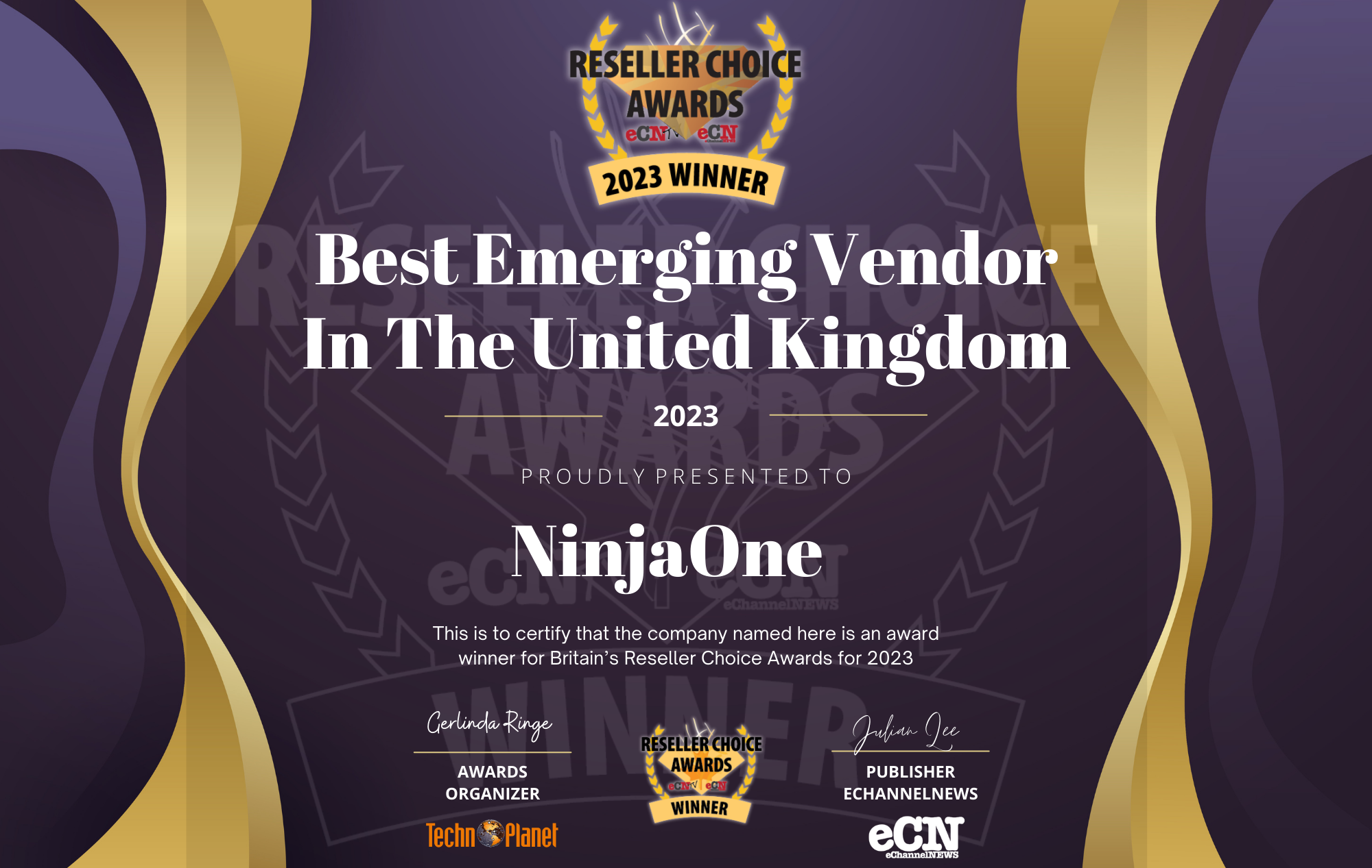 NinjaOne Named "Best Emerging Vendor" in 2023 Britain's Reseller Choice ...