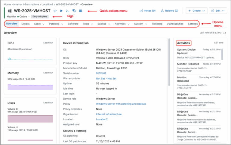 Viewing Inventory Details | NinjaOne