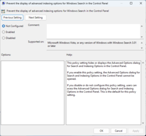 Configure Advanced Indexing Options in Windows 10/11 | NinjaOne