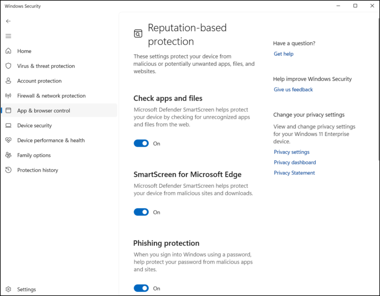 Enable or Disable Microsoft Defender SmartScreen | Windows | NinjaOne