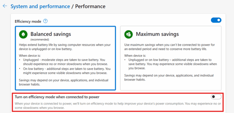 Configuring Efficiency Mode in Microsoft Edge | NinjaOne