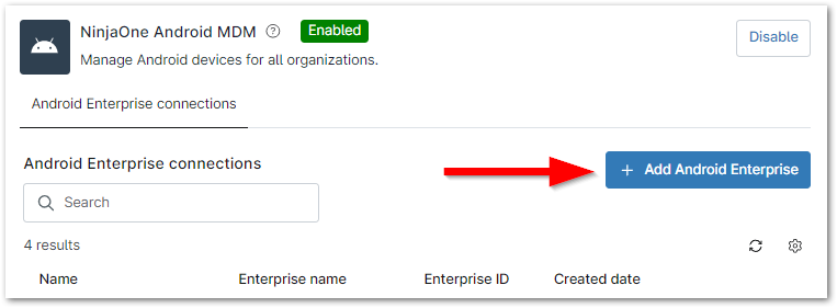 MDM: Enable the Android Enterprise Device Management - NinjaOne