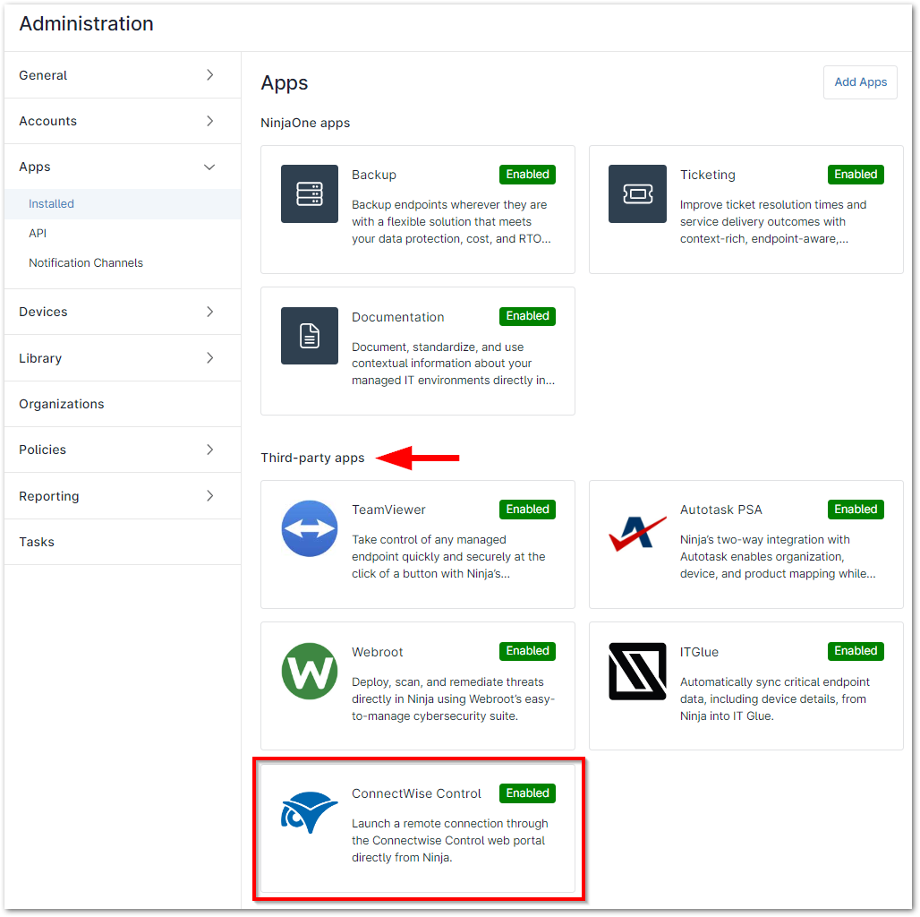 ConnectWise Control (ScreenConnect): guía de integración - NinjaOne
