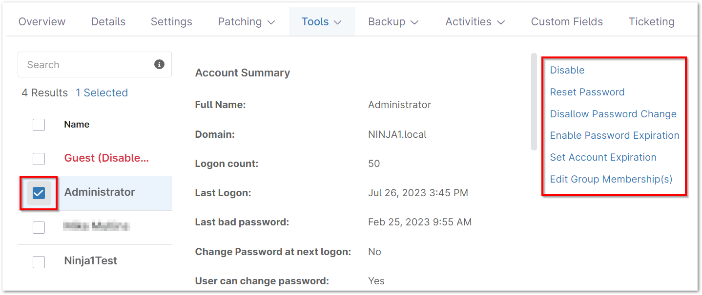 Active Directory User Management - NinjaOne