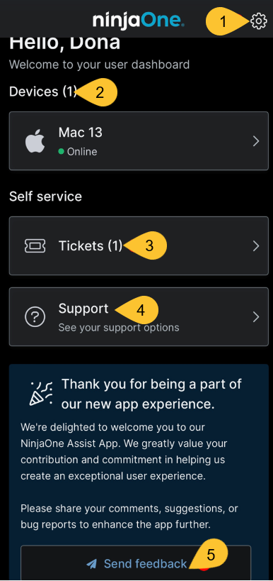 NinjaOne Assist Mobile Application - NinjaOne