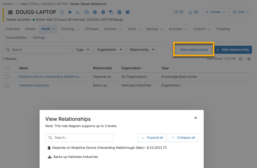 NinjaOne IT Asset Management (ITAM) : gérer les relations entre les ...