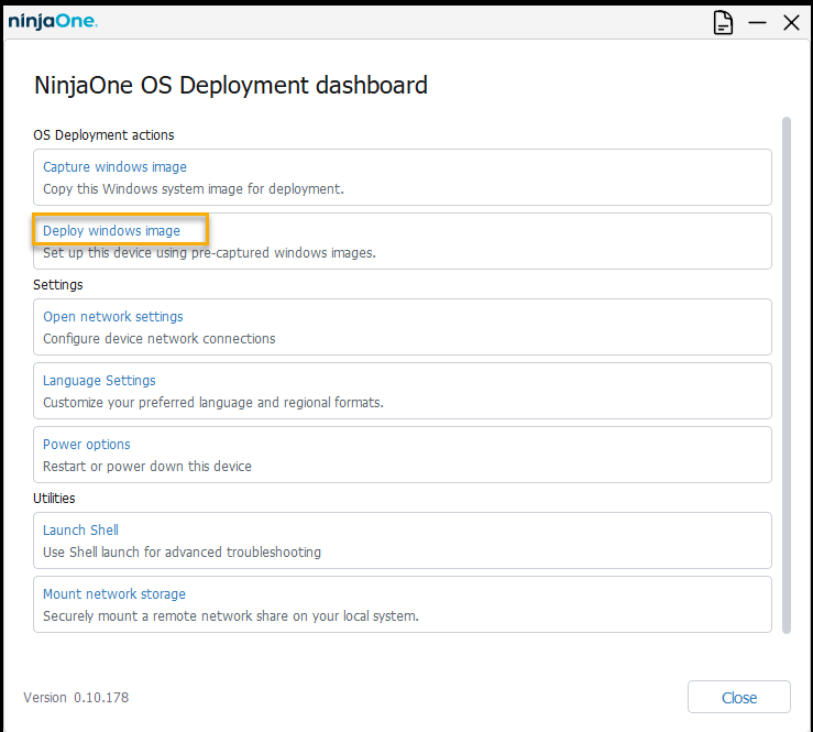 Deploying Windows Images with the OS Deployment Tool - NinjaOne
