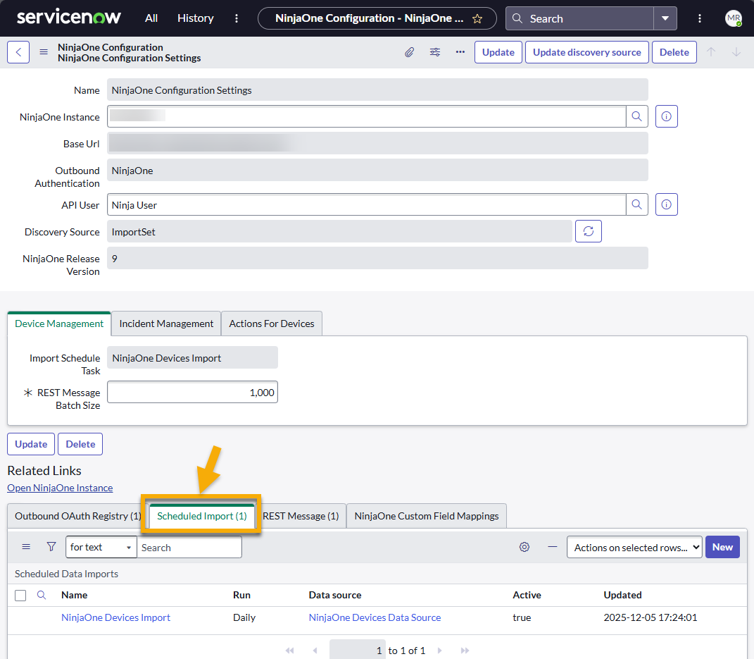 Intégration de NinjaOne avec ServiceNow : synchroniser les appareils ...